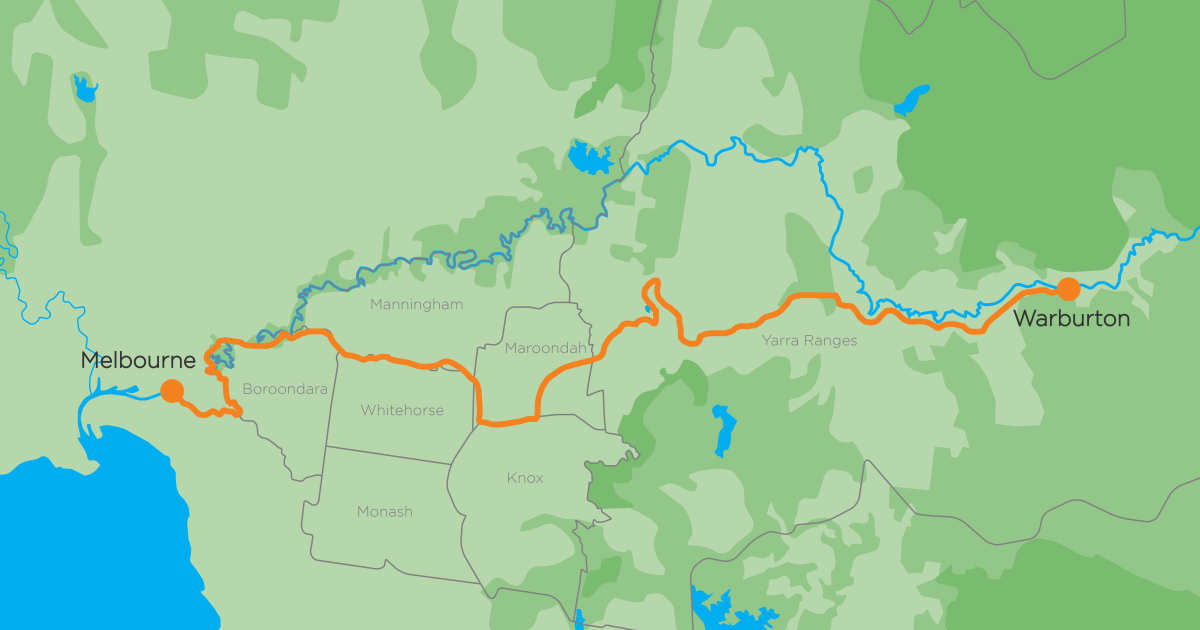 Eastern Regional Trails Map | Whitehorse City Council
